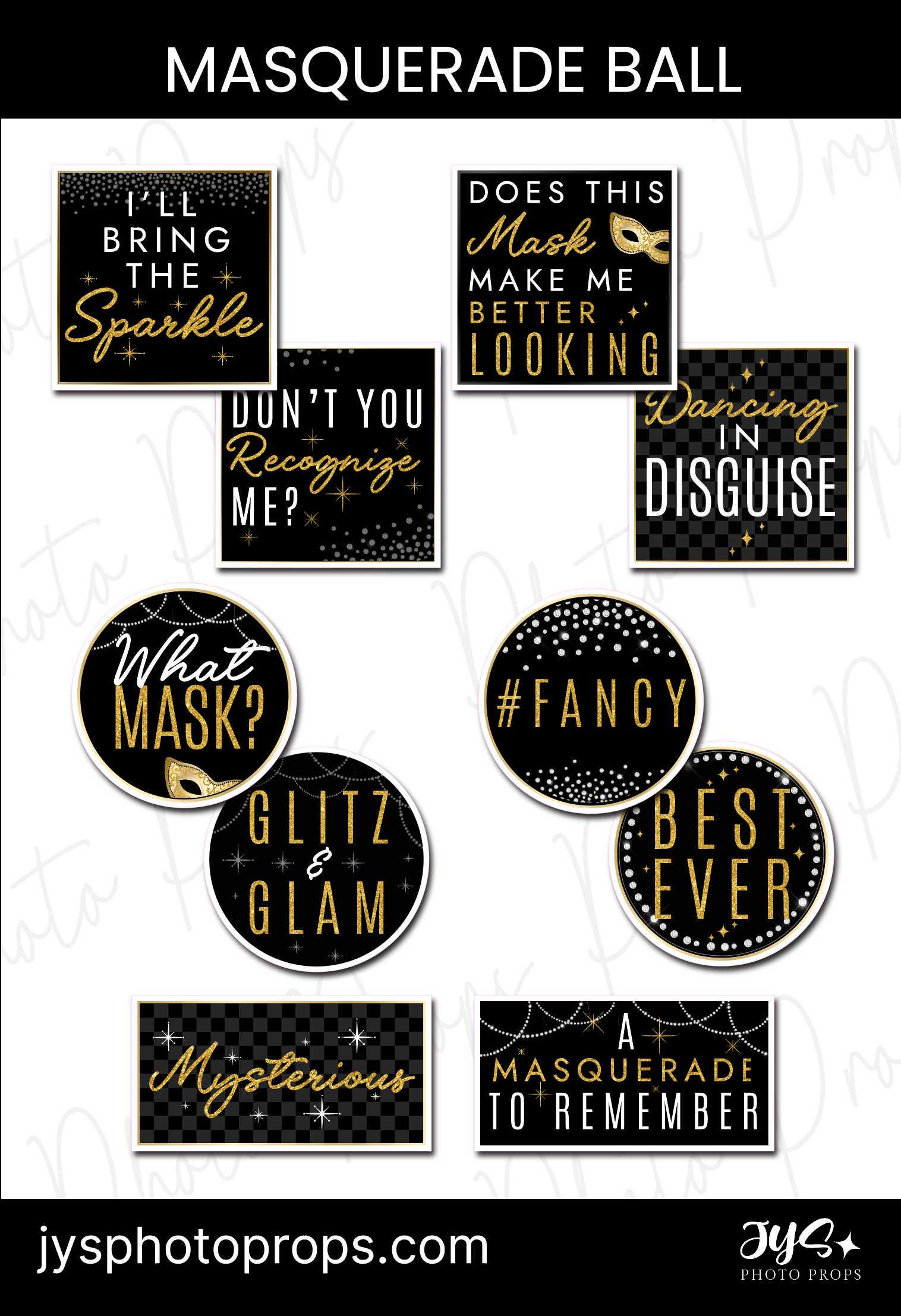 Masquerade Photo Booth Props, Custom Photo Booth Props, PVC Props ...