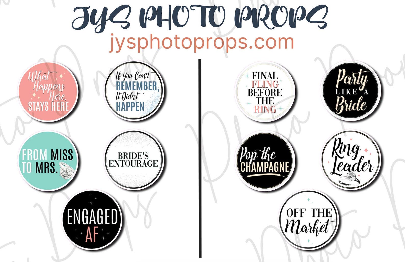 Engaged Photo Booth Props, Custom Photo Booth Props, PVC Props ...