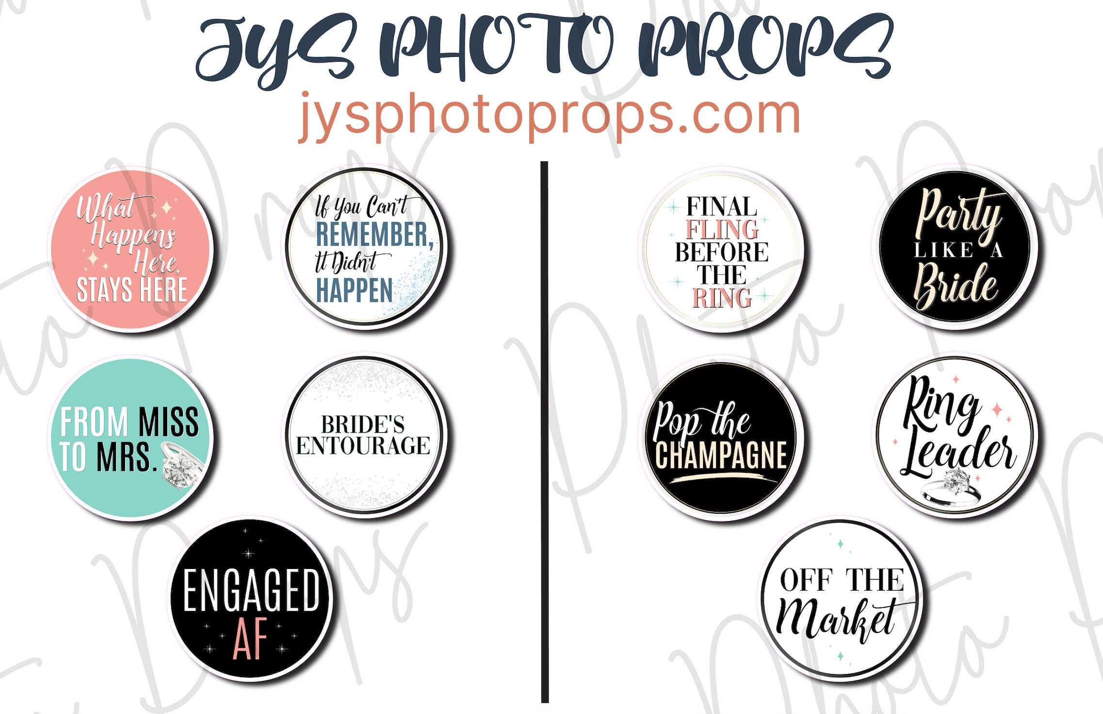 Engaged Photo Booth Props, Custom Photo Booth Props, PVC Props ...