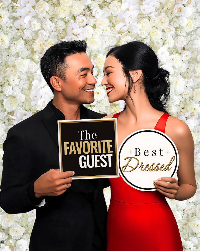 Luxe Wedding Photo Booth Props, Premium Photo Booth Props, PVC Props ...