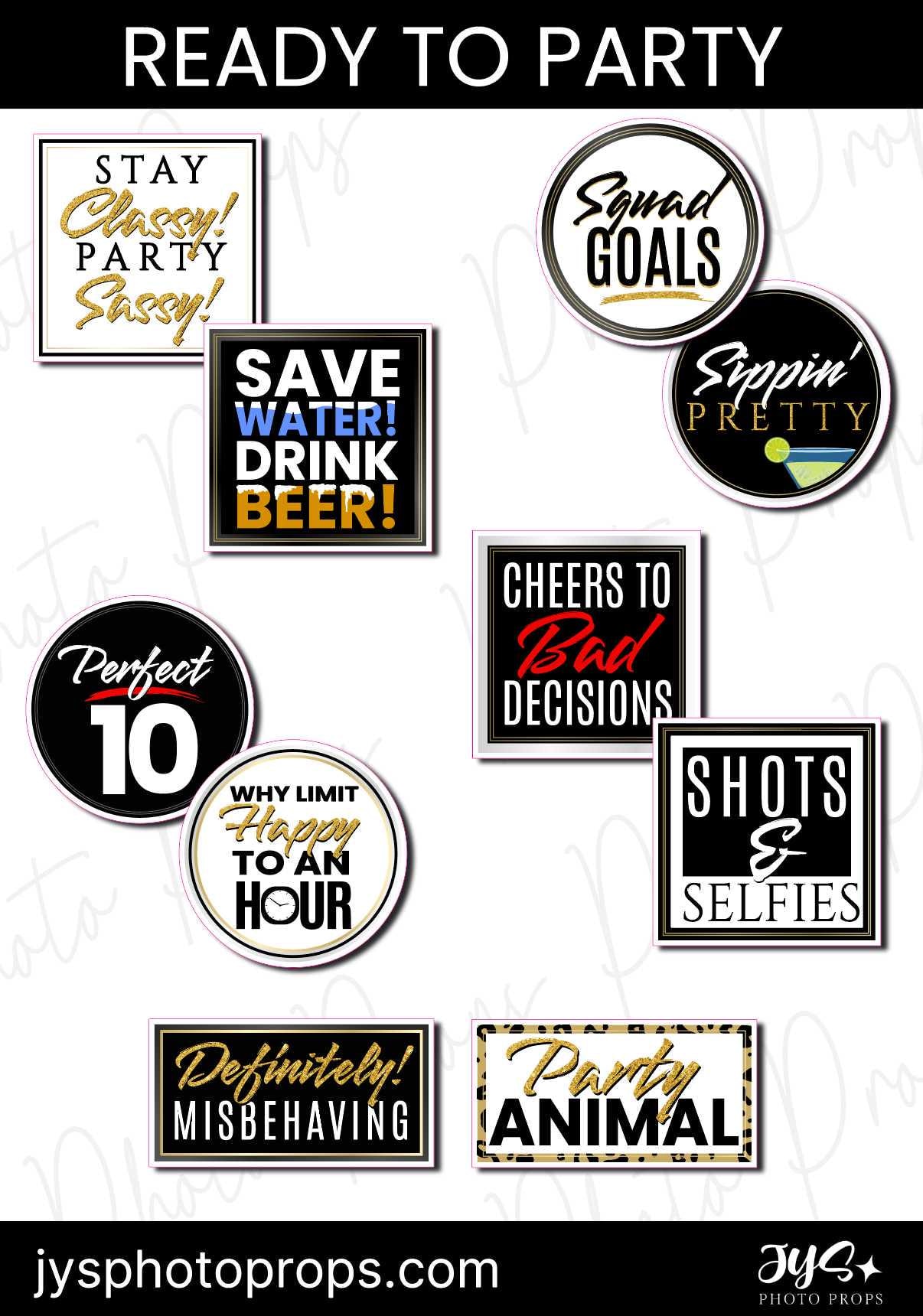 Party Photo Booth Props, Custom Photo Booth Props, PVC Props, Birthday ...