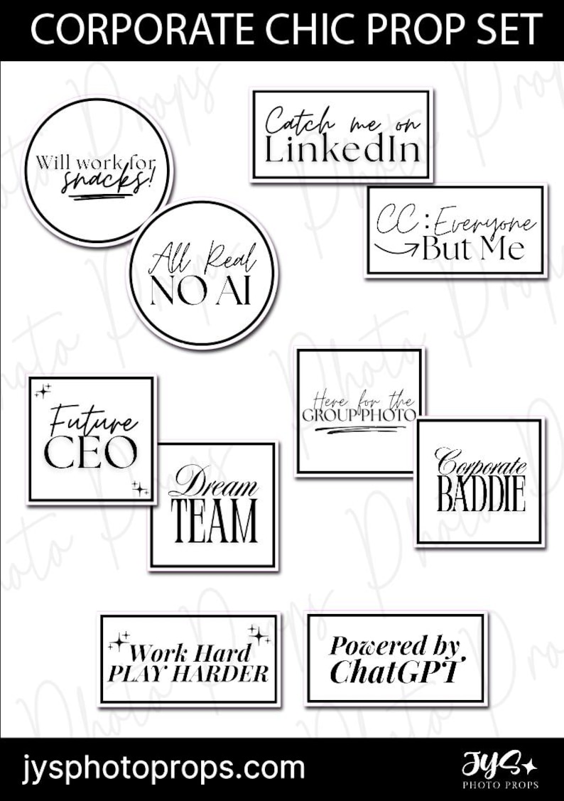 Corporate Chic Photo Booth Props | Professional Party Props ...
