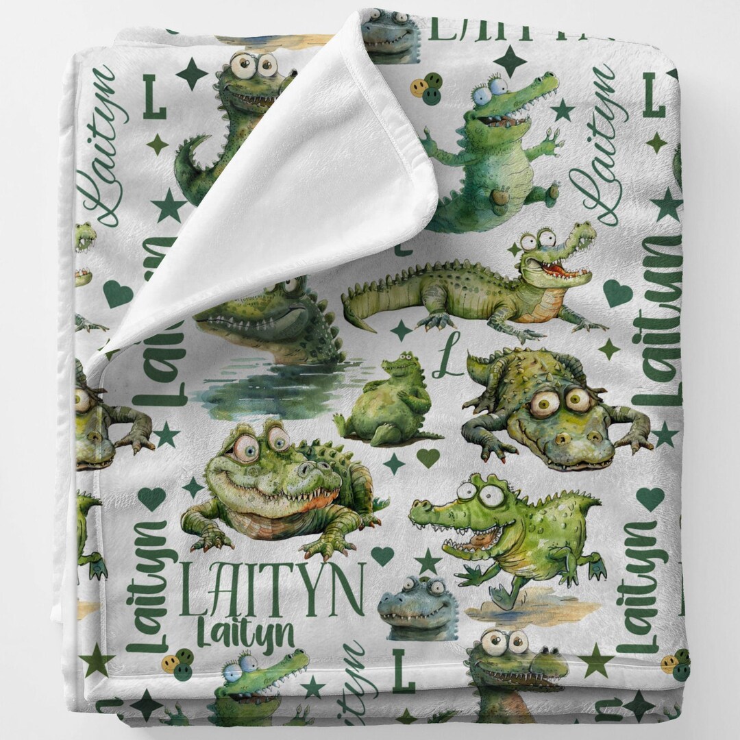 Crocodile Baby Blanket, Alligator Blanket, Crocodile Blanket ...