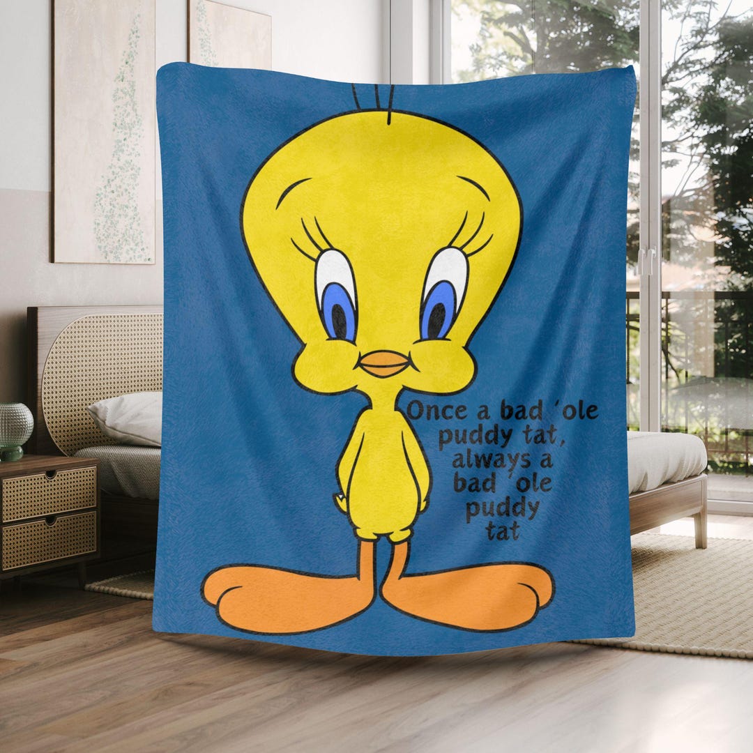 Tweety Bird Blanket, Personalized Tweety Bird Blanket, Baby Tweety ...