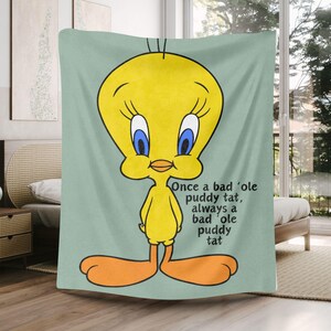 Tweety Bird Blanket, Personalized Tweety Bird Blanket, Baby Tweety ...