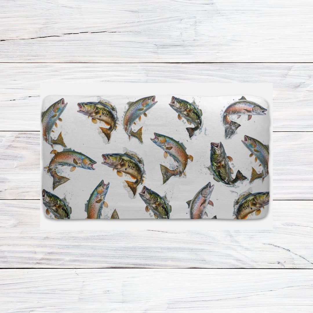 Fishing Crib Sheet, Fishing Crib, Fishing Crib Bedding, Crib Sheet ...