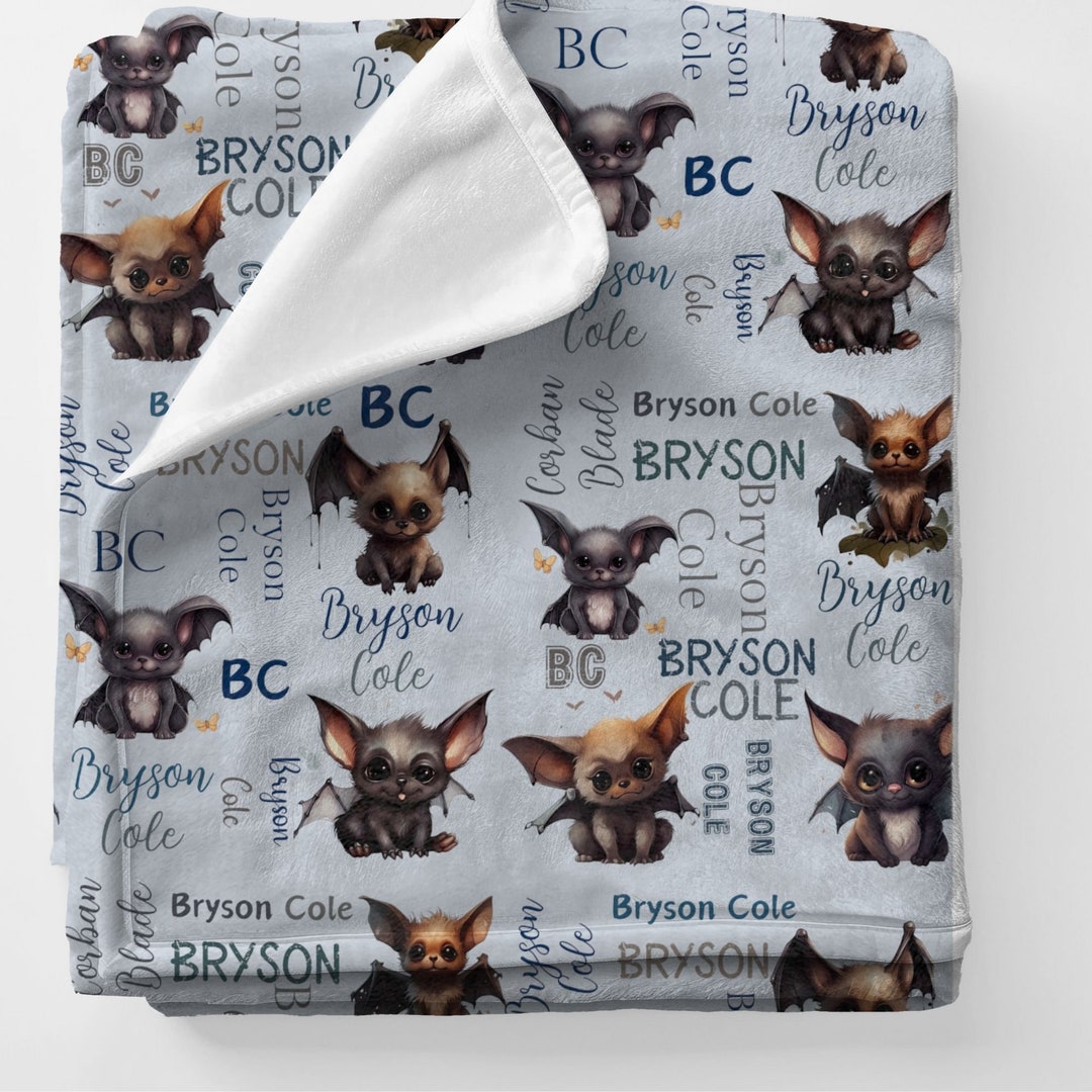 Personalized Bat Security Blanket | Custom Security Blanket for Kids ...
