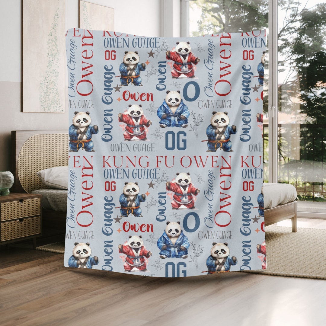 Kung Fu Panda, Name Blanket, Personalized Martial Arts Gifts, Panda ...
