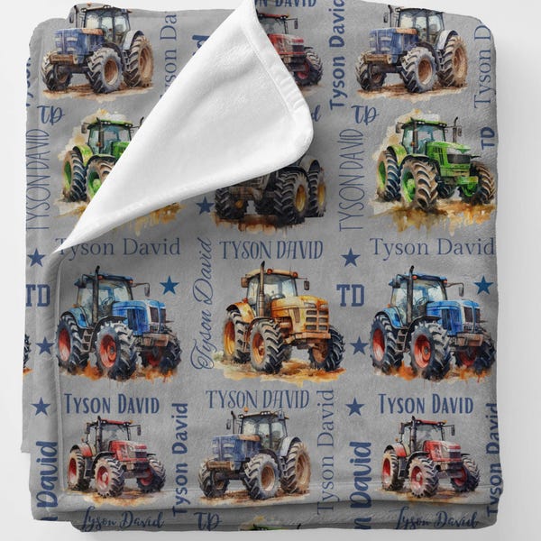 Tractor Blanket - Etsy