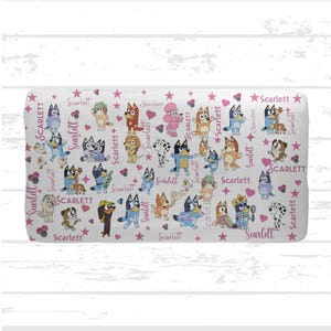 Bluey Crib Sheet, Personalized Bluey Crib Sheet, Crib Sheet, Fitted ...