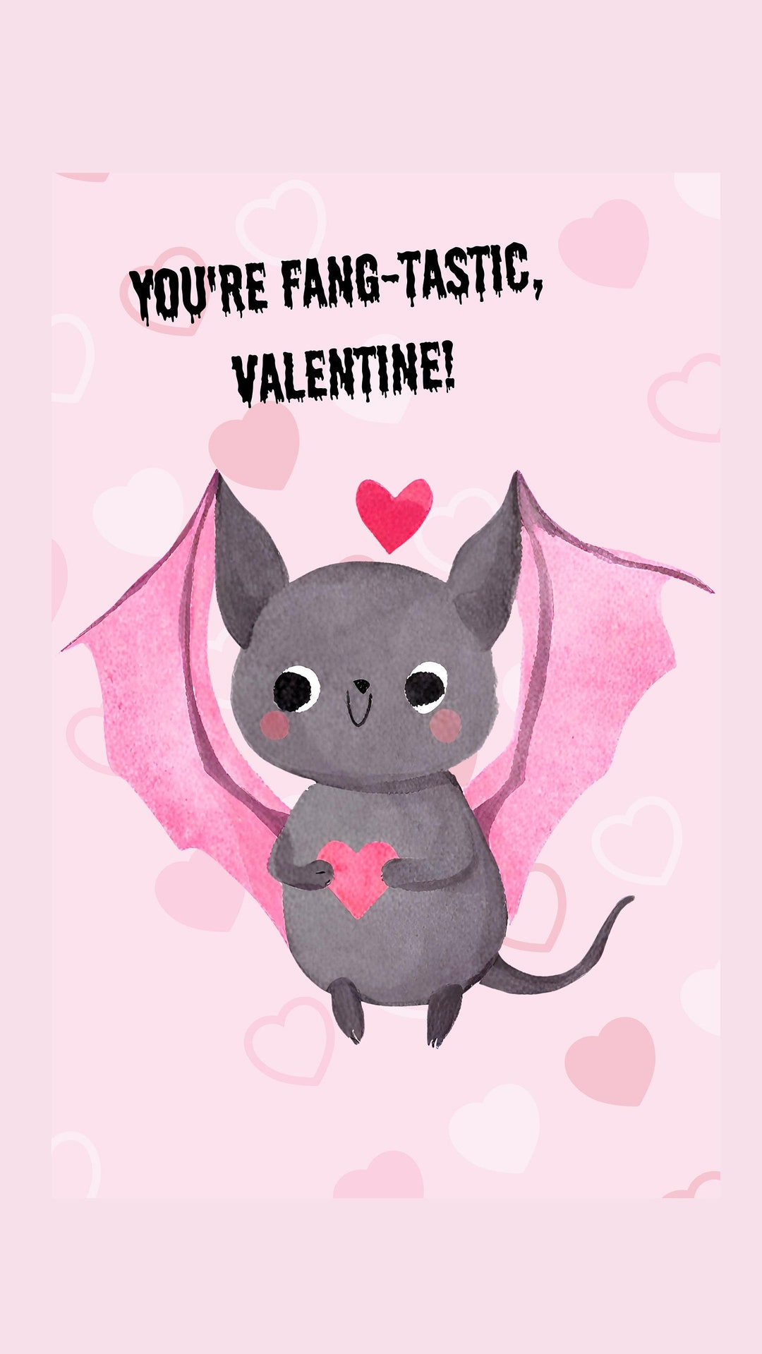 Valentines Cards - Bats Hearts - Bat Valentines Cards, Vampire ...