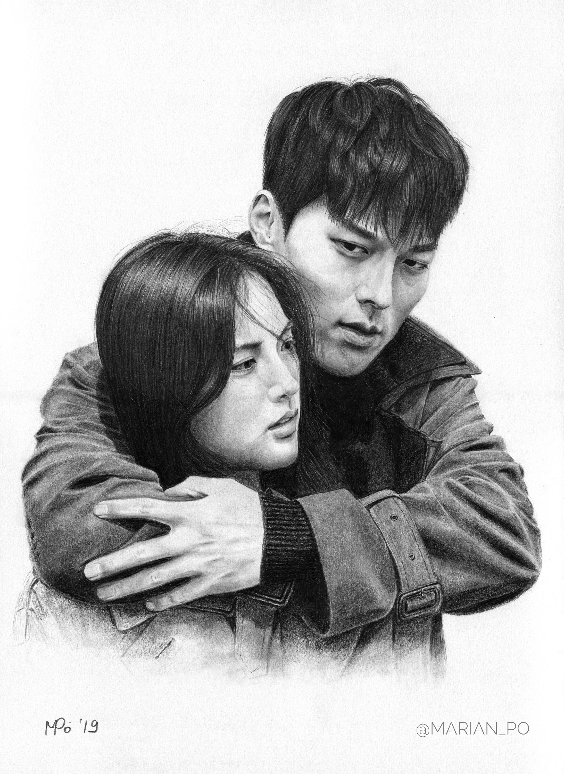 Custom Hand Drawn Realistic Graphite Pencils Portrait From Photo - Etsy