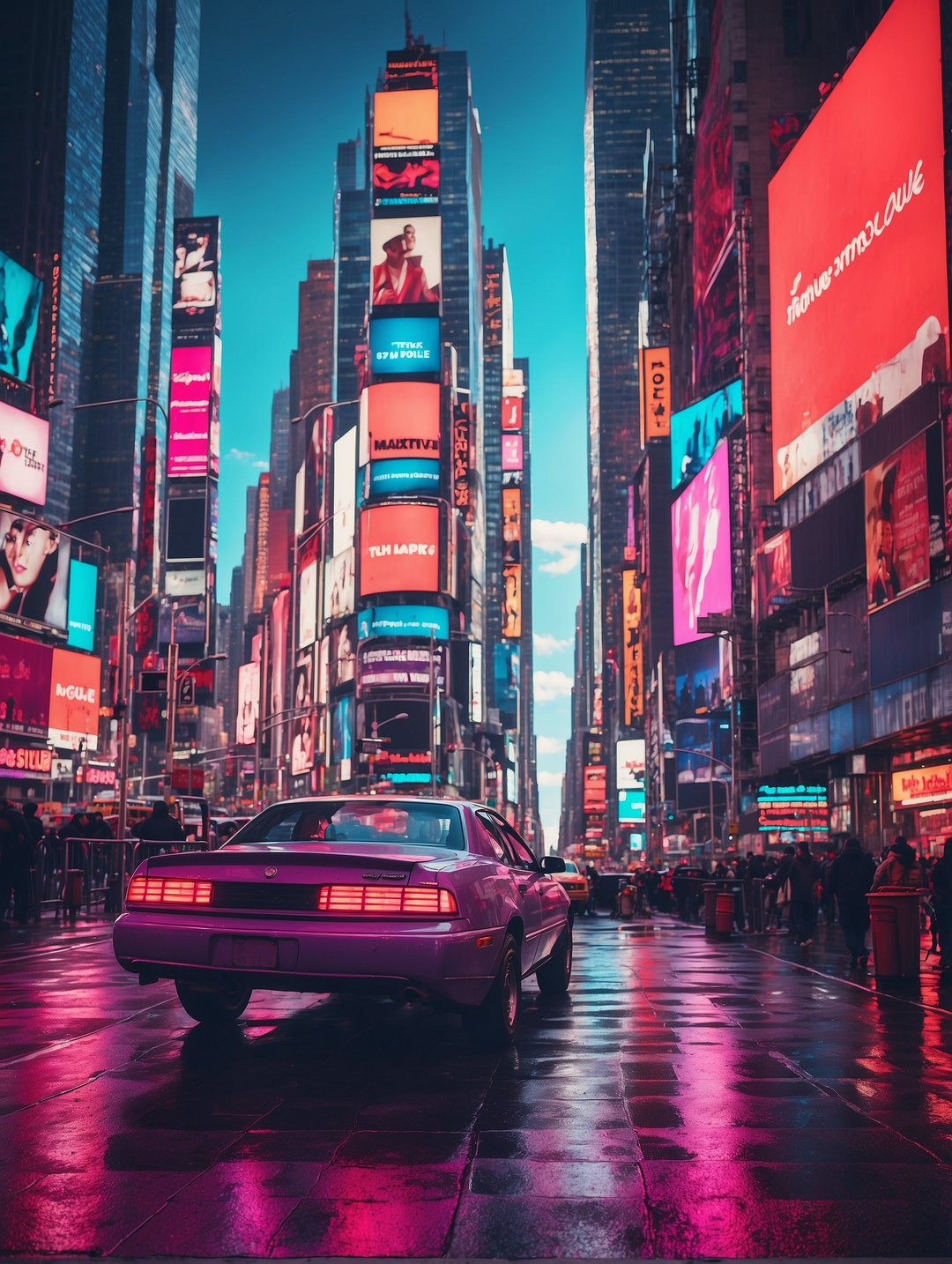 Times Square Art Print Times Square Wall Art Download Poster of Times ...