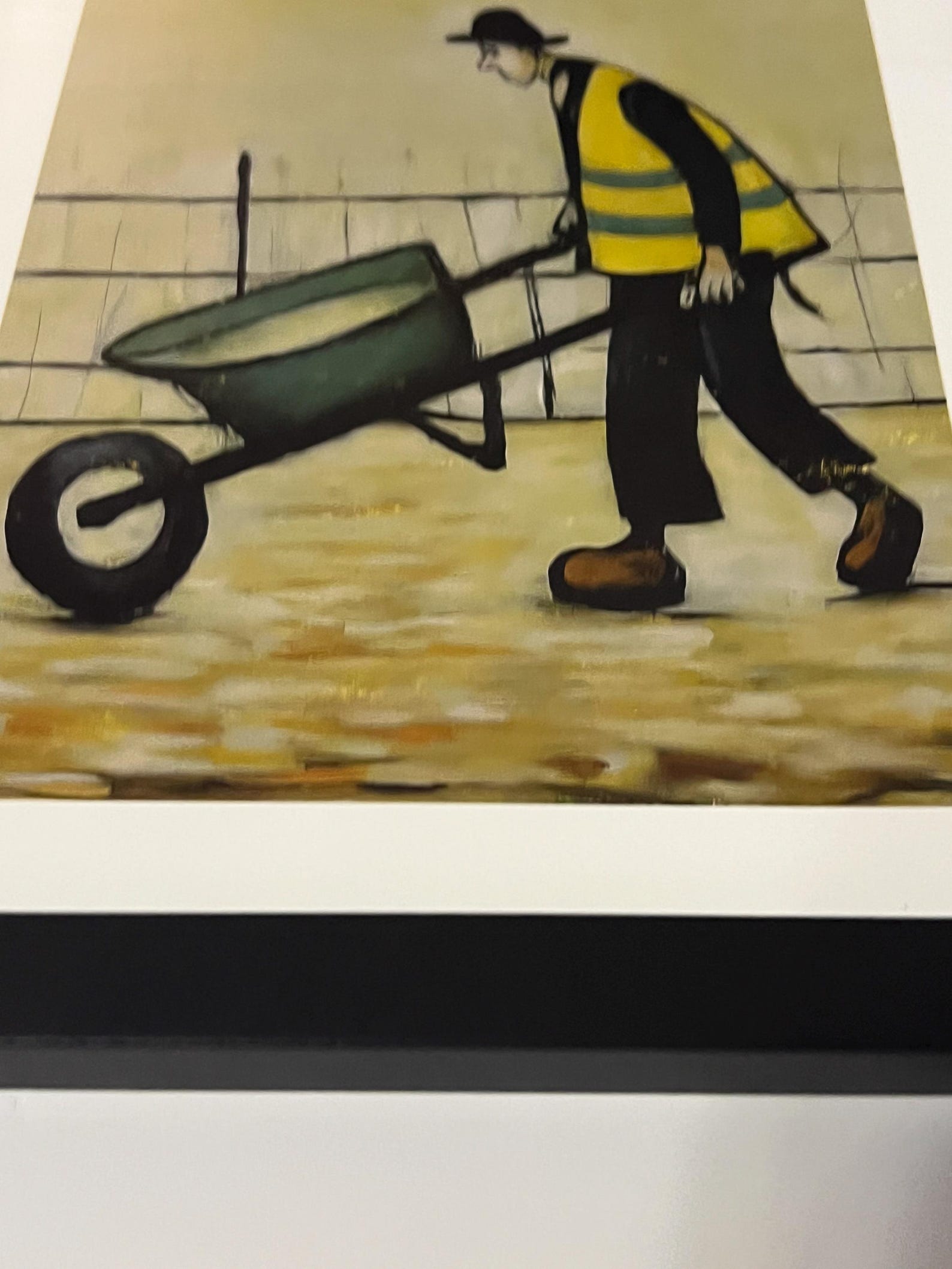 Wheelbarrow Man - A4 Size Giclée Art Print. Lowry Style Art Print ...
