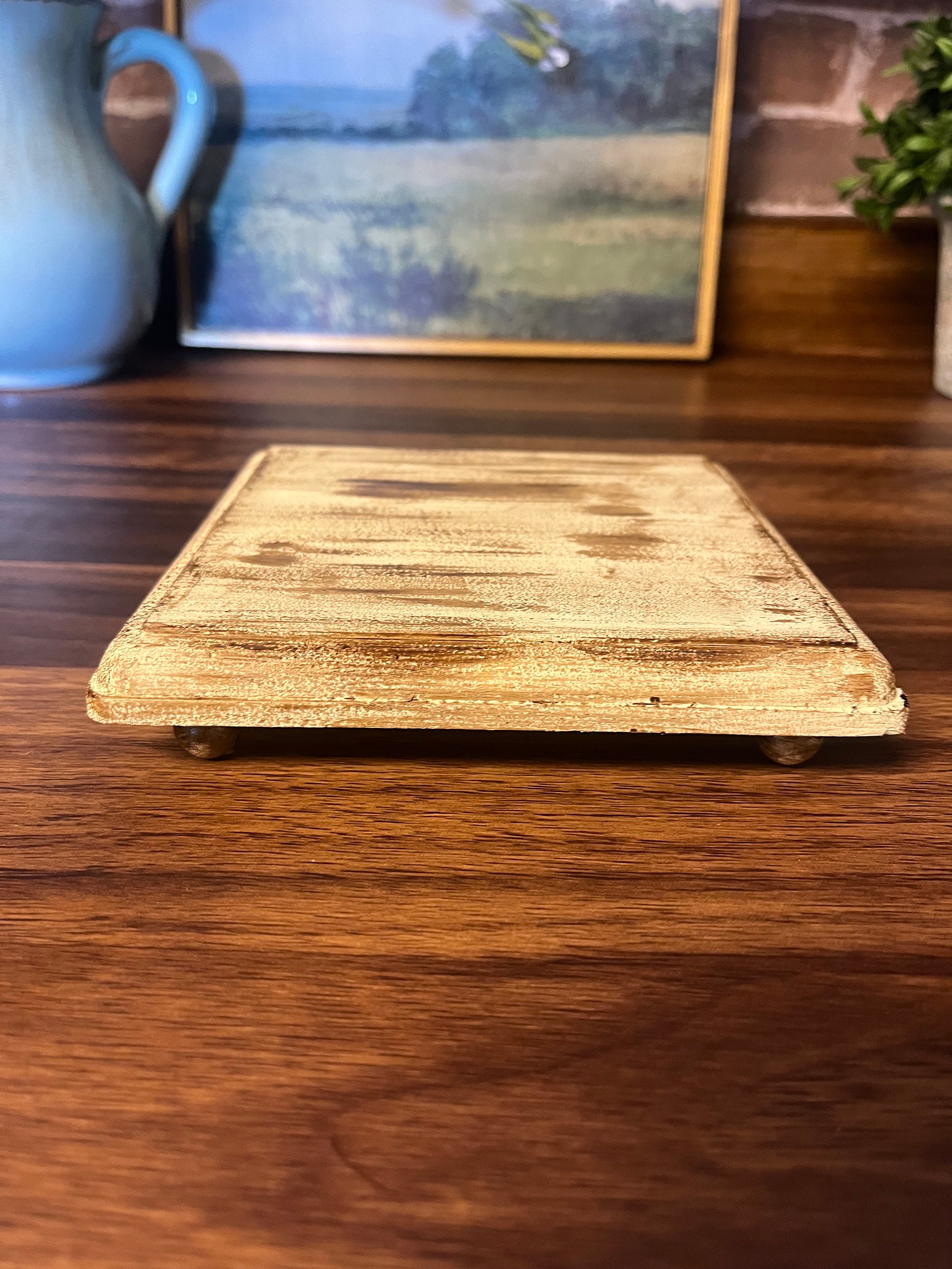 Wood Riser, Small Wood Tray, Rustic Tray, Riser, Pedestal, Stand ...