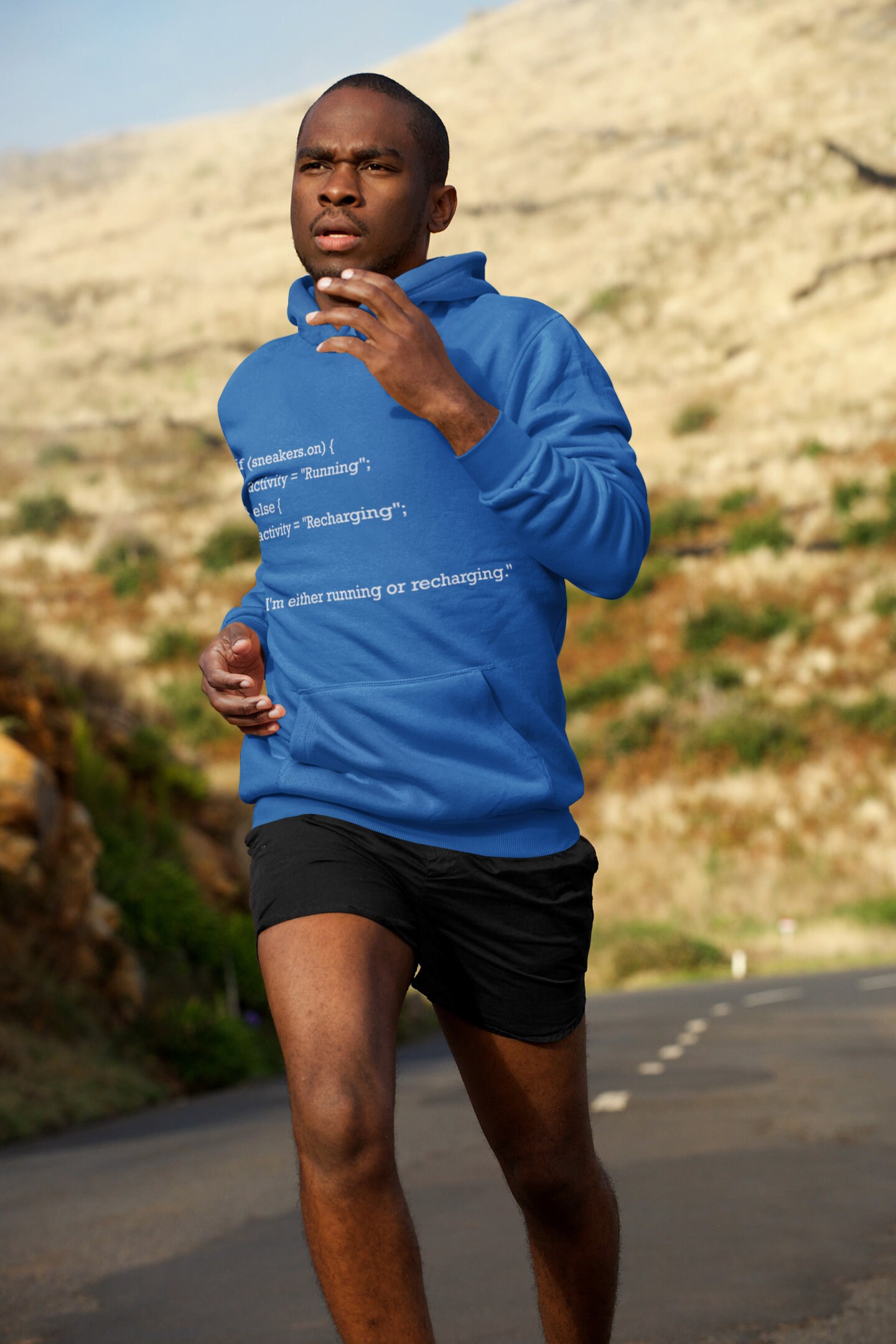 Running or Recharging Unisex Hoodie Coding-themed for Runners and ...