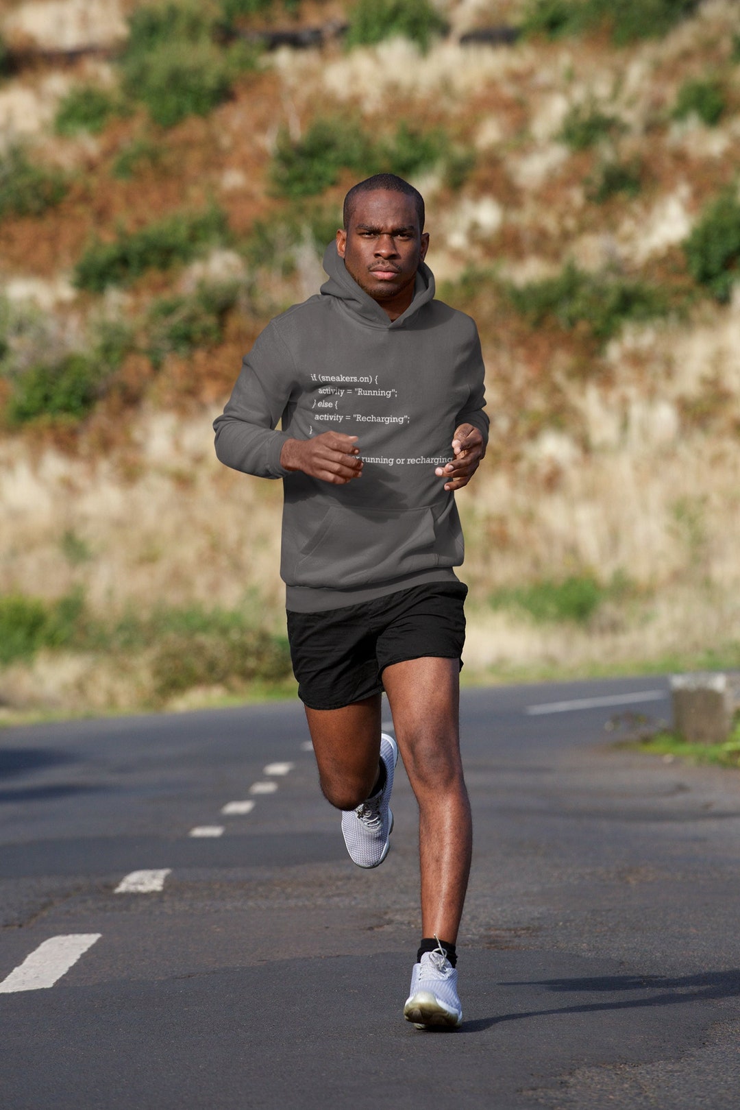 Running or Recharging Unisex Hoodie Coding-themed for Runners and ...