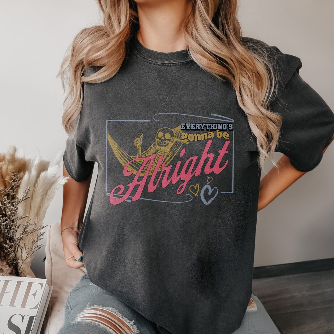 Positive Skeleton Graphic T-shirt, Comfort Colors Motivational Tee ...