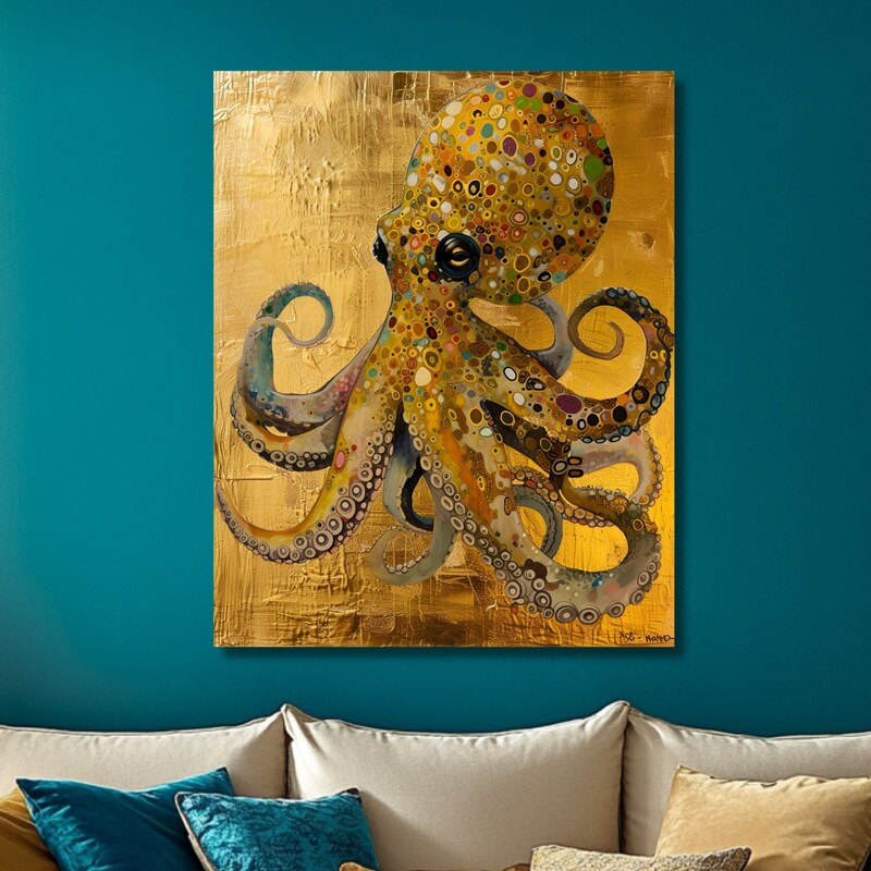Octopus Painting - Etsy