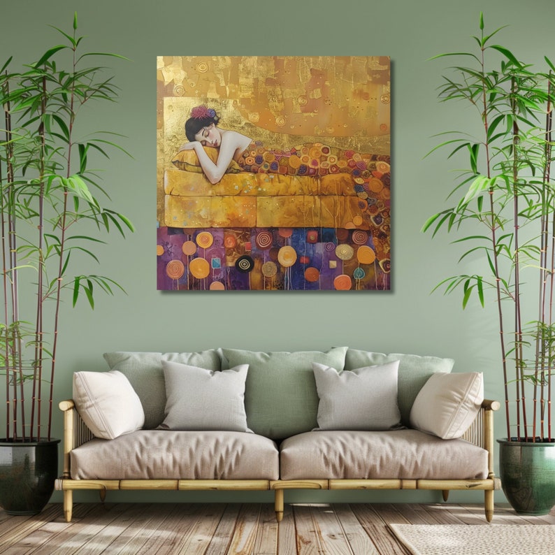 Spa Day Art by Klimt Reimagined Relaxation Canvas Gallery Wraps, Wall ...
