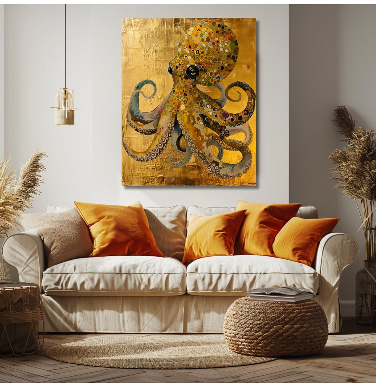 Golden Octopus, by Gustav Klimt Canvas Gallery Wraps Gold Art Nouveau ...