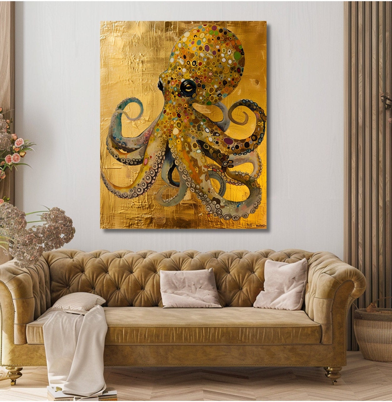 Golden Octopus, by Gustav Klimt Canvas Gallery Wraps Gold Art Nouveau ...