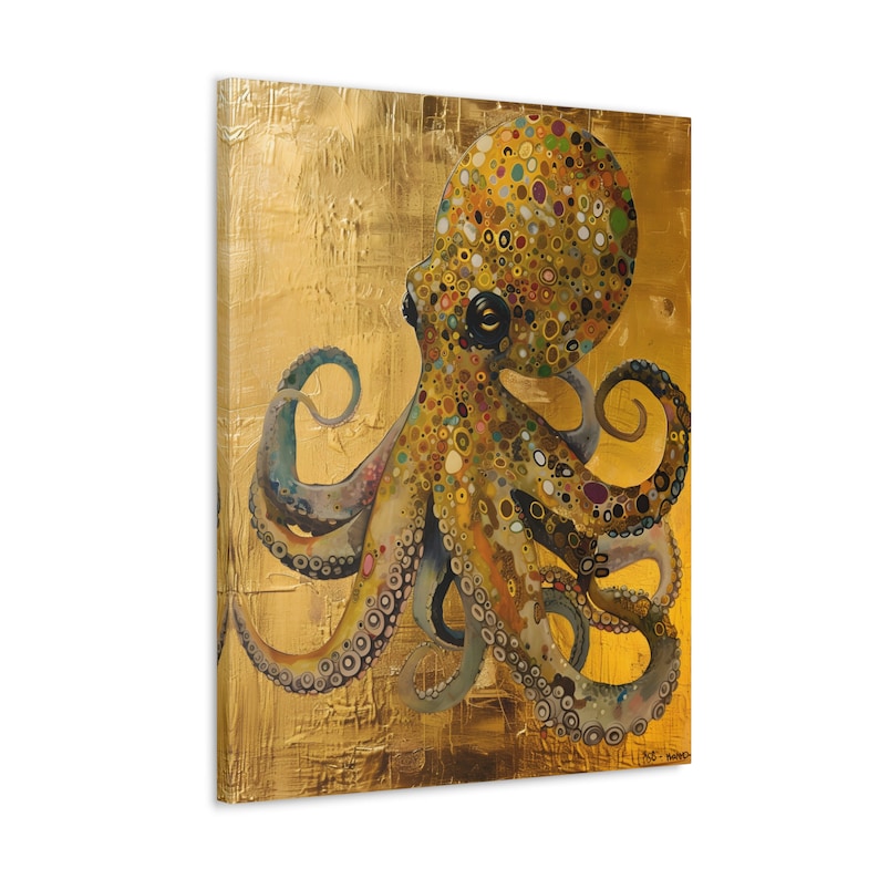Golden Octopus, by Gustav Klimt Canvas Gallery Wraps Gold Art Nouveau ...