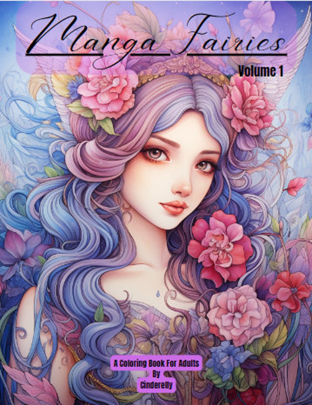 Manga Fairies 1 Coloring Book Digital File 50 Pages - Etsy