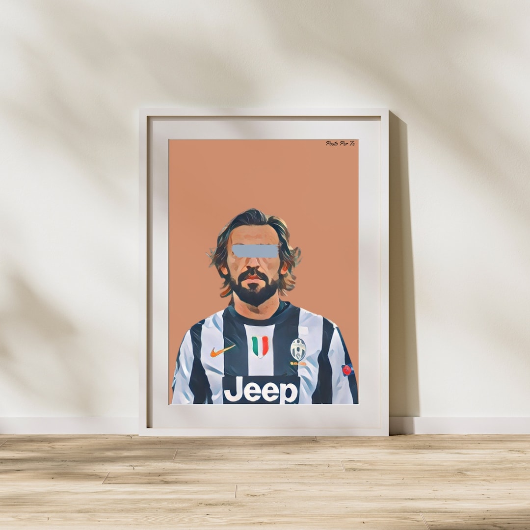 Andrea Pirlo Portrait Poster Juventus Footballer From Turin Italy - Etsy