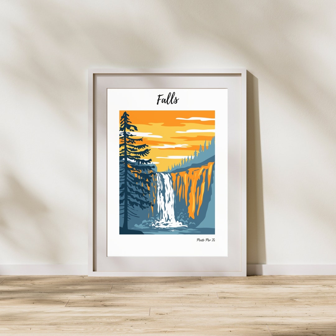 Falls Poster - Cascades - Waterfalls - Etsy