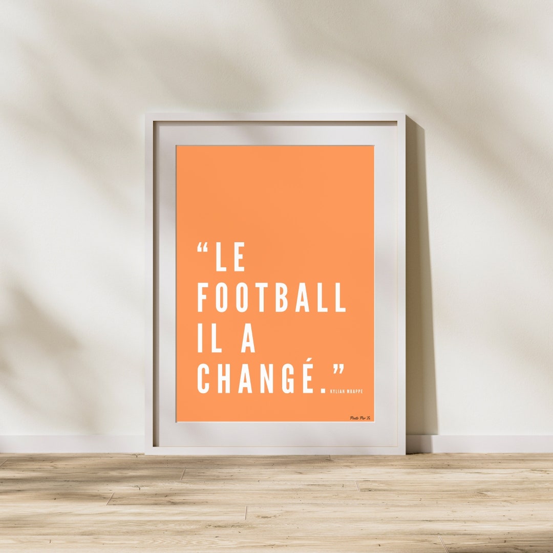 Quote Poster Mbappé Football - Etsy