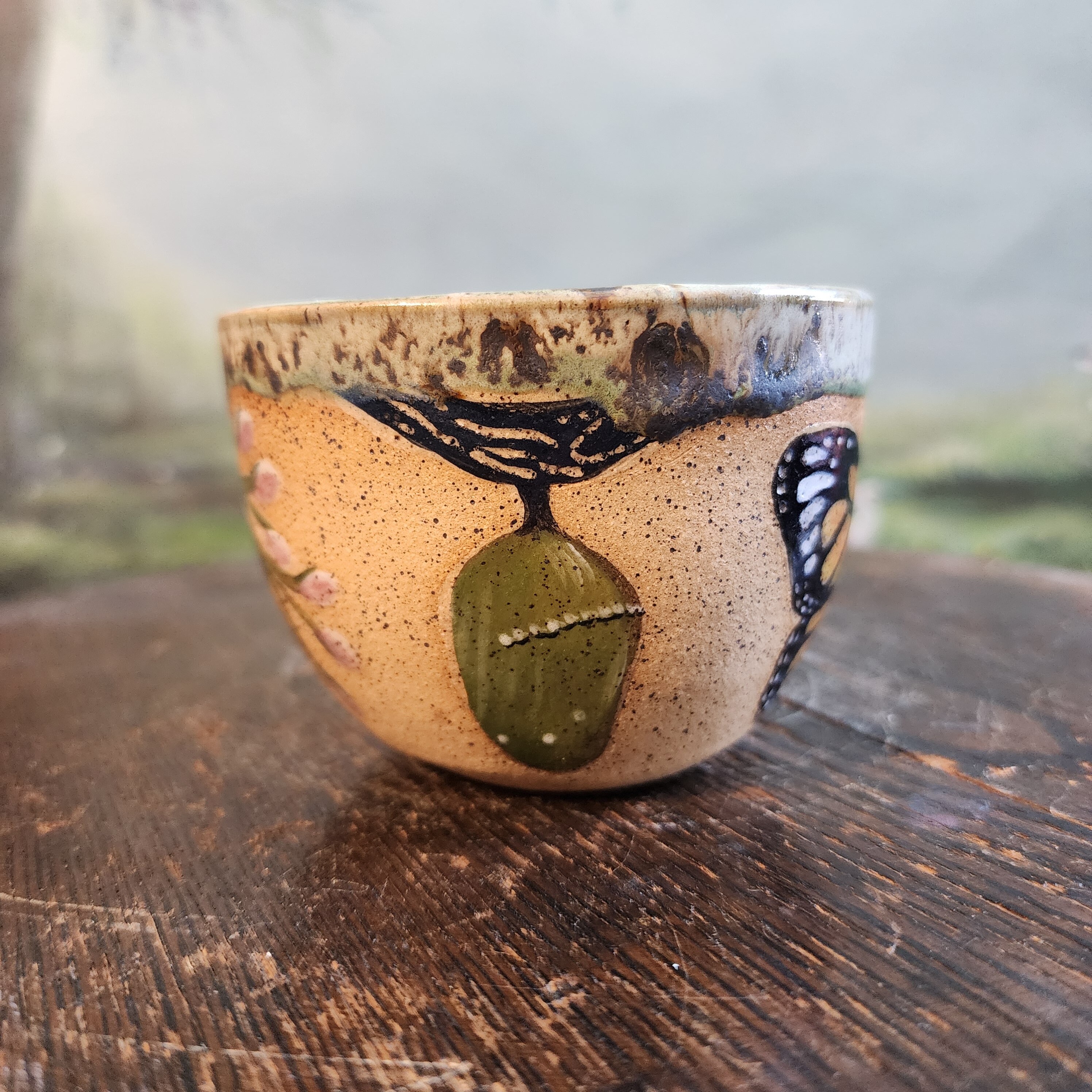Handmade Monarch Life Cyle Pottery Mug - Etsy