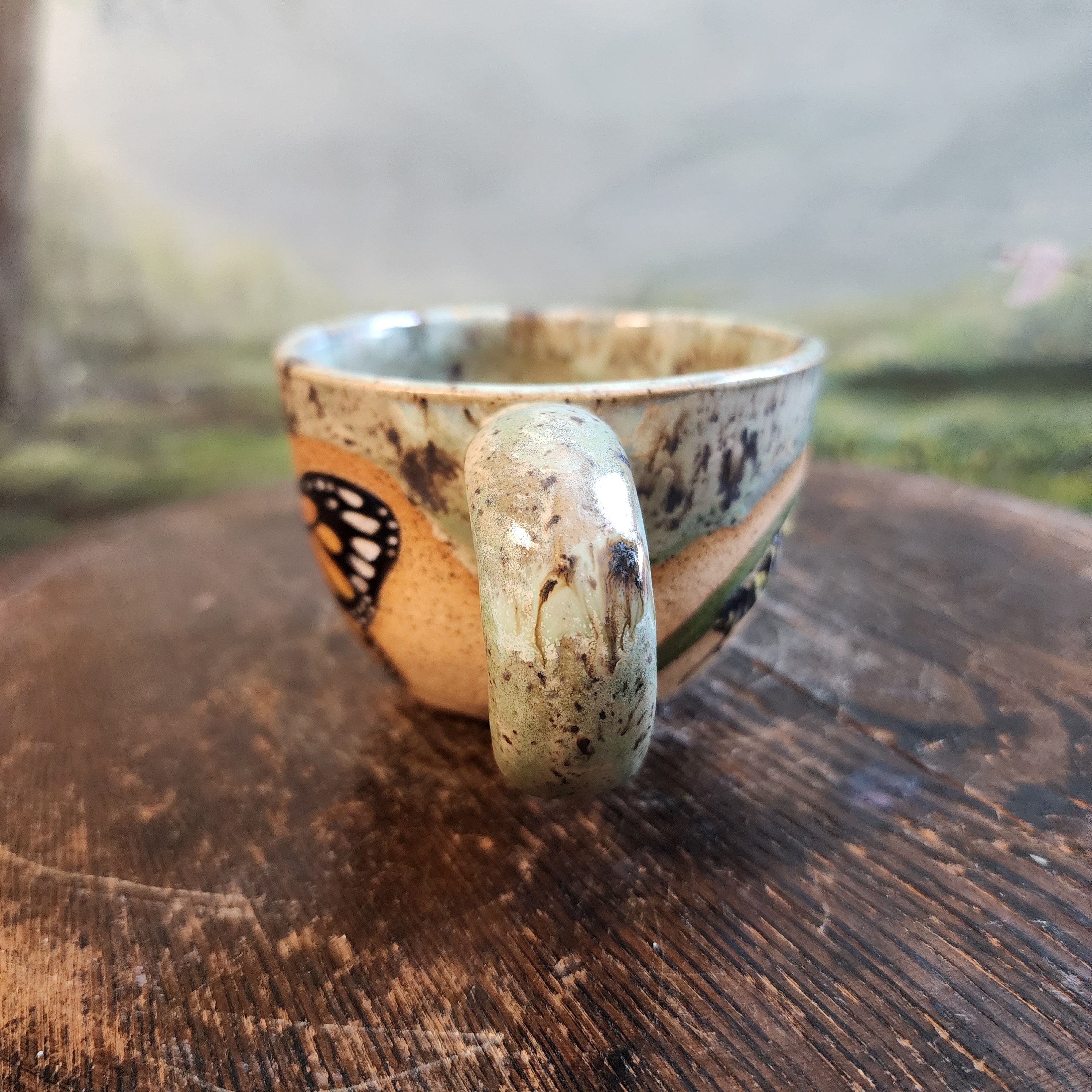 Handmade Monarch Life Cyle Pottery Mug - Etsy