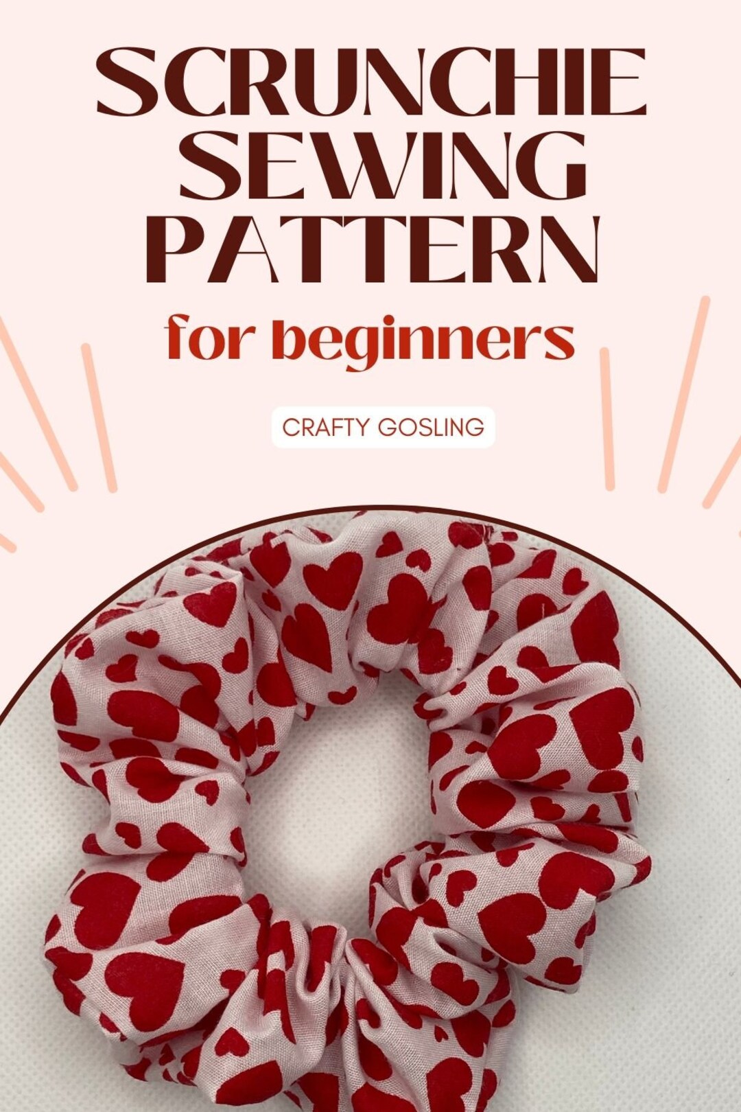 Easy Scrunchie Sewing Pattern in Two Sizes Downloadable PDF - Etsy