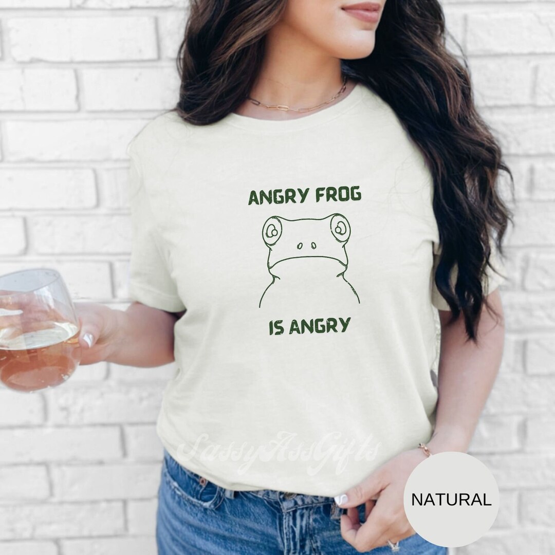 Sarcastic "angry Frog is Angry" Bella+canvas Unisex Jersey Short Sleeve ...