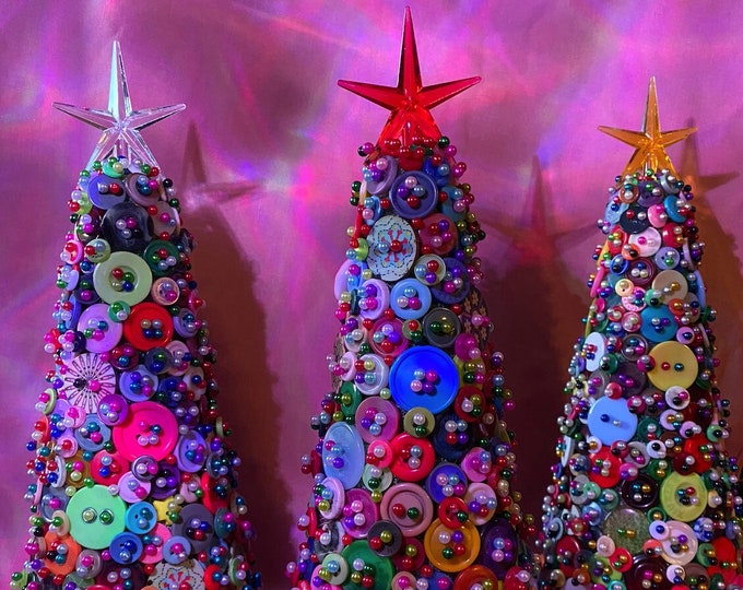 Button Christmas Tree Decoration - Etsy