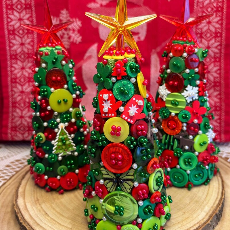 Button Christmas Tree Ornament - Etsy