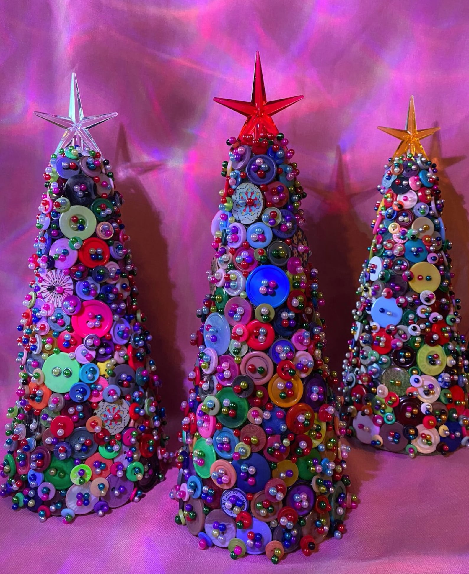 Button Christmas Tree Decoration - Etsy