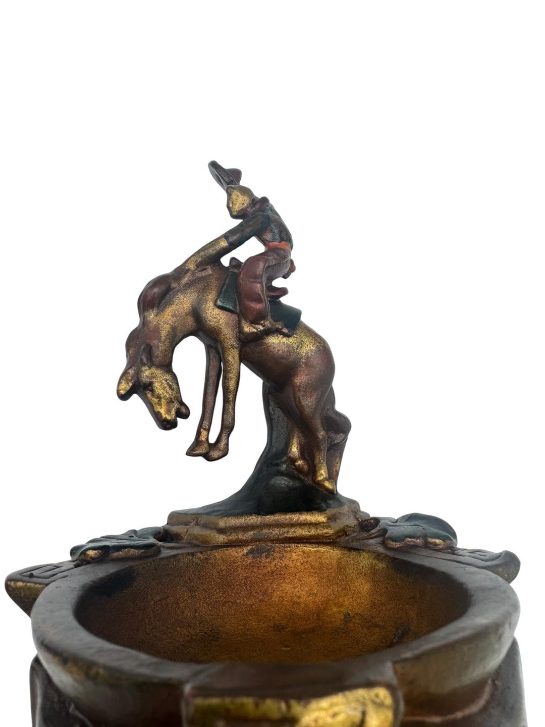 Armor Bronze Western Cowboy & Bucking Horse Figural Ashtray – Original ...