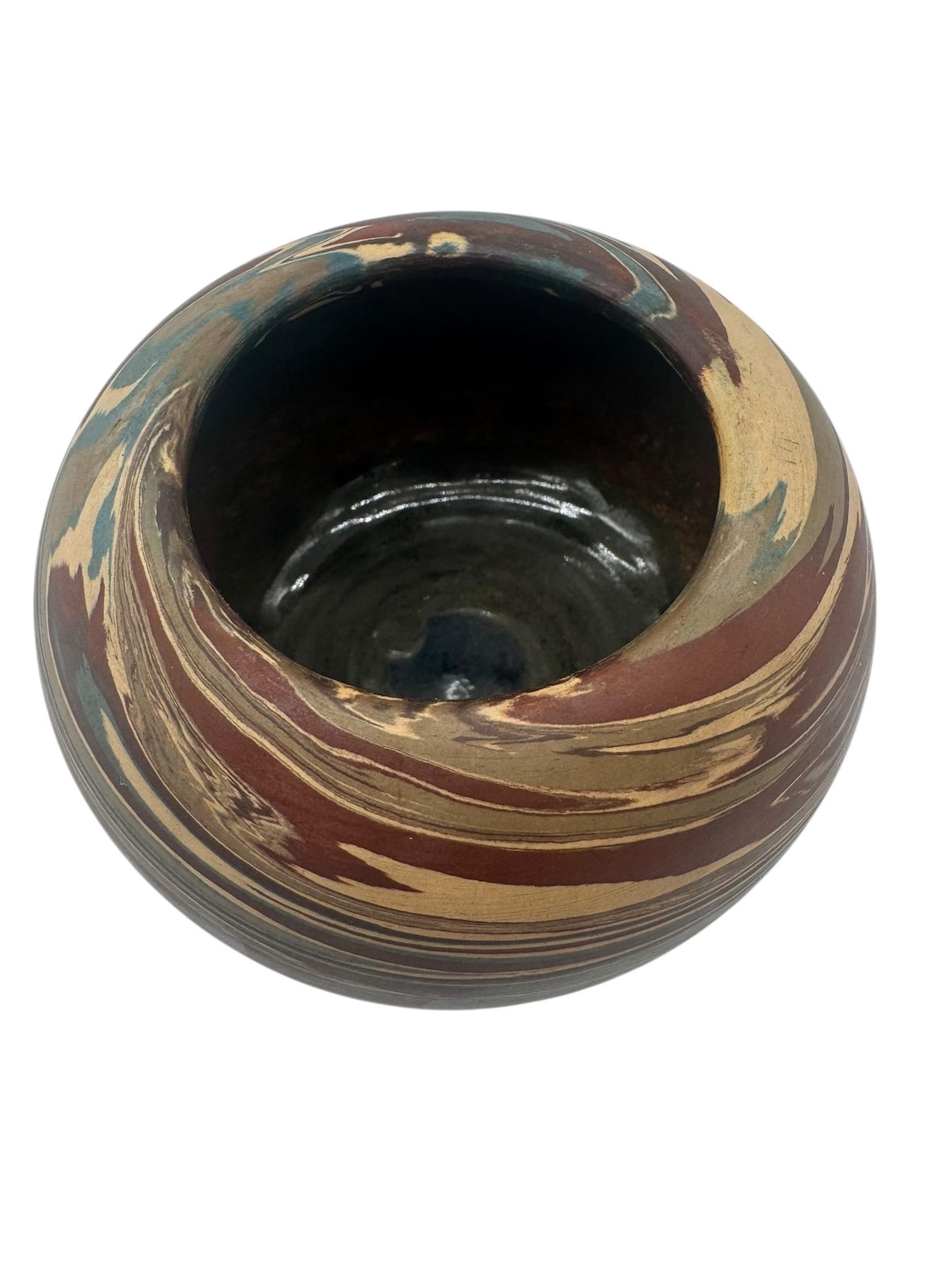 Antique Niloak Mission Swirl Pottery Vase – Original Paper Label, Rare ...
