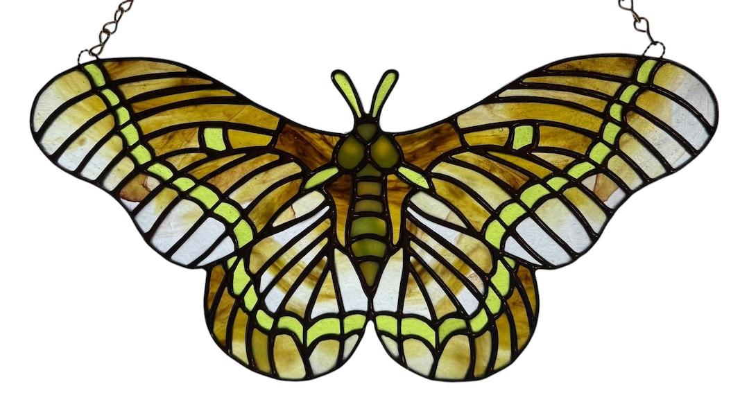 Tiffany Studios Style Moth Lamp Screen | Handcrafted Reproduction ...