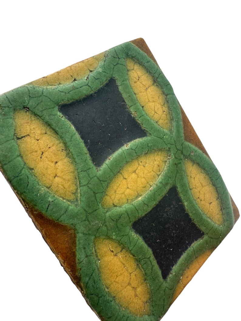 Rare Grueby Faience Tile: Arts & Crafts Era, Claude Bragdon Provenance ...