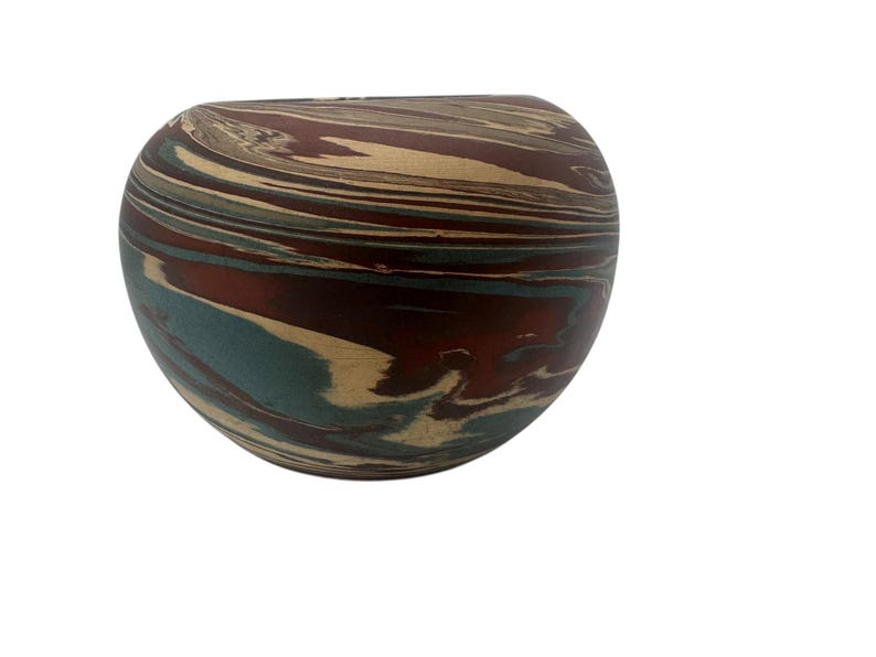 Antique Niloak Mission Swirl Pottery Vase – Original Paper Label, Rare ...
