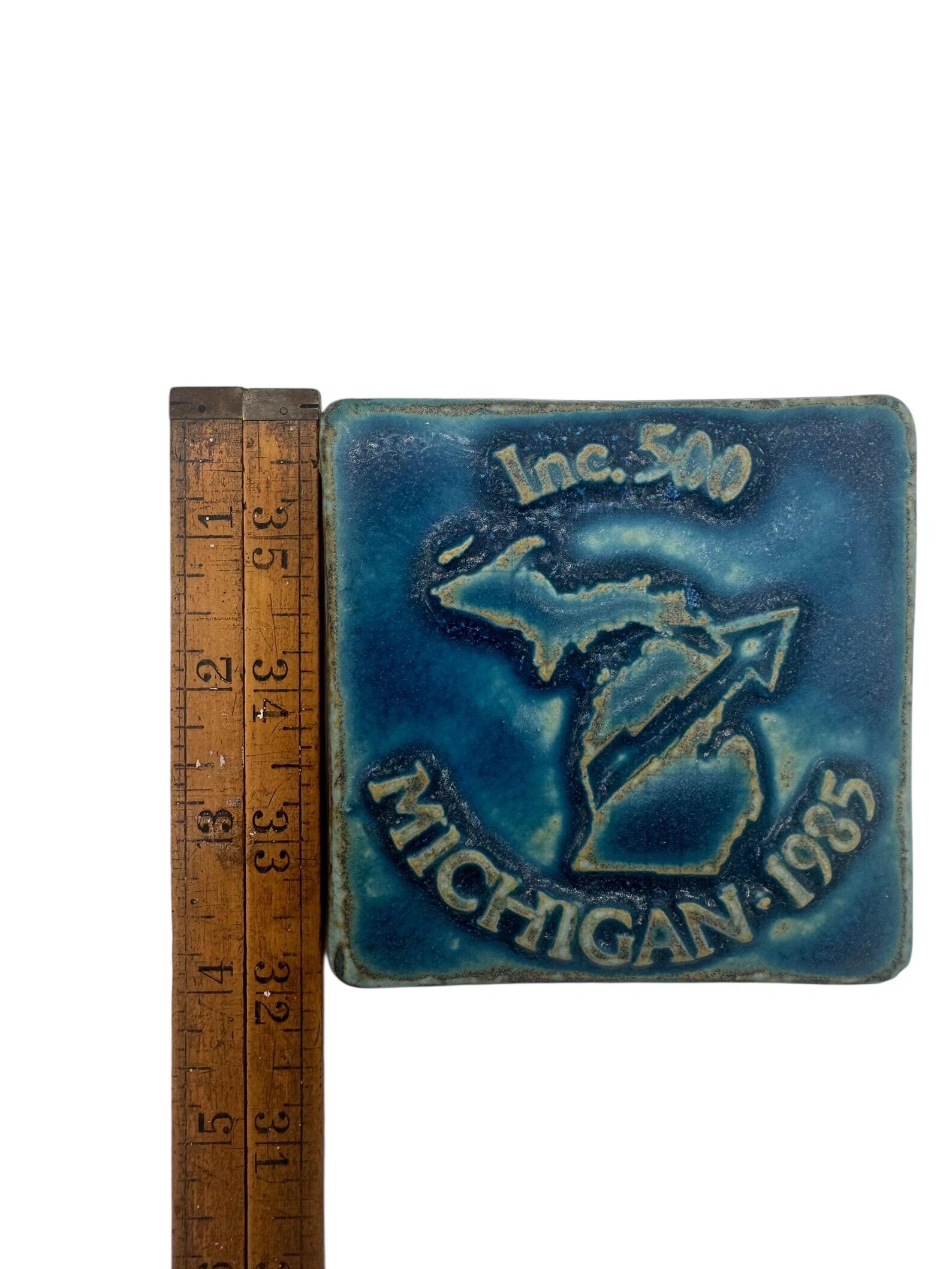 Vintage Pewabic Pottery Tile – Michigan 1985 Inc. 500 Commemorative ...