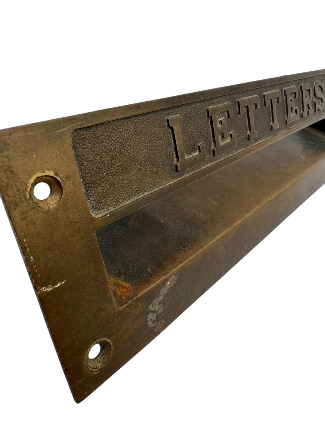 Antique Brass Mail Slot | “letters” Embossed Design | Vintage ...
