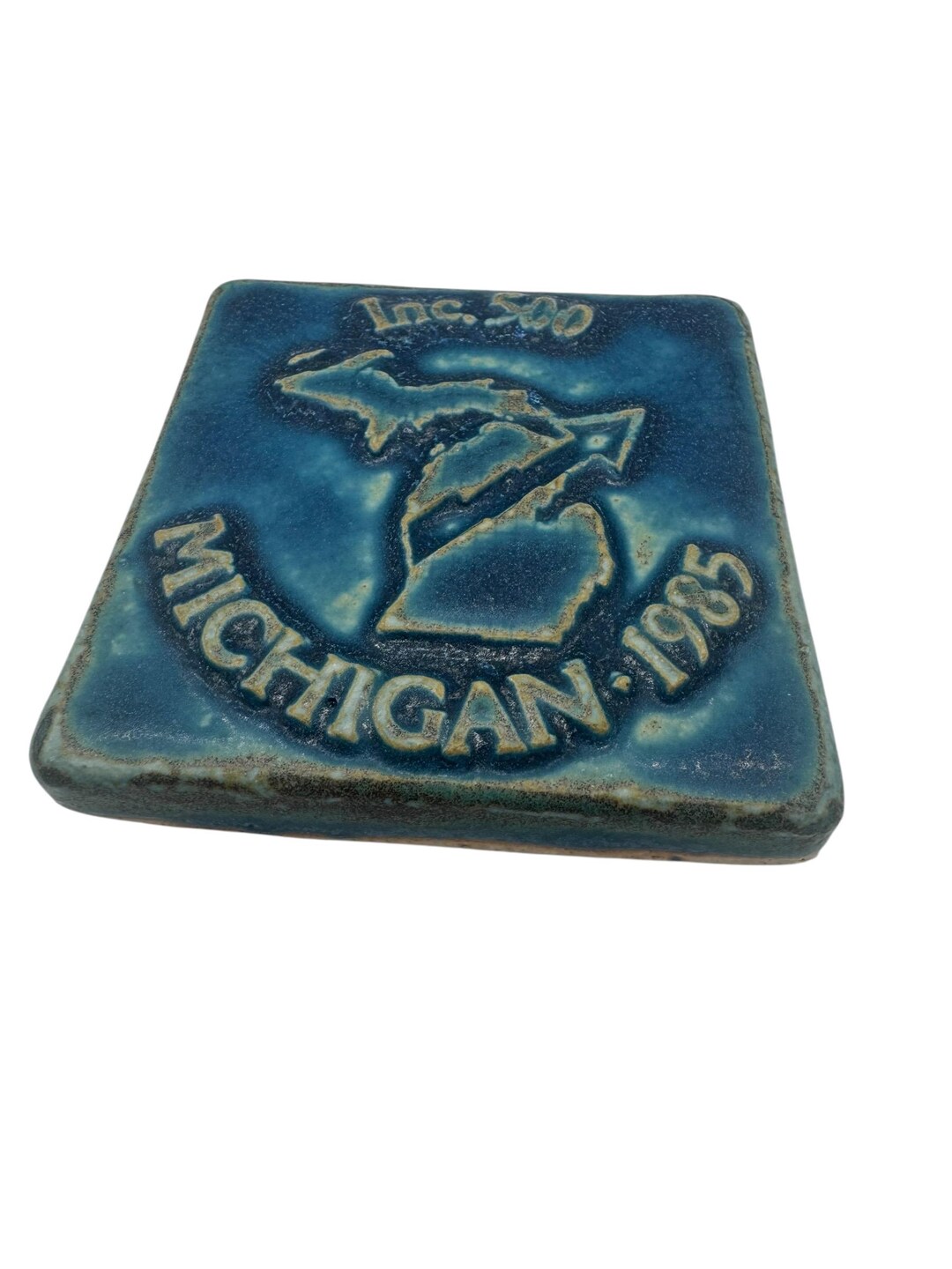 Vintage Pewabic Pottery Tile – Michigan 1985 Inc. 500 Commemorative ...