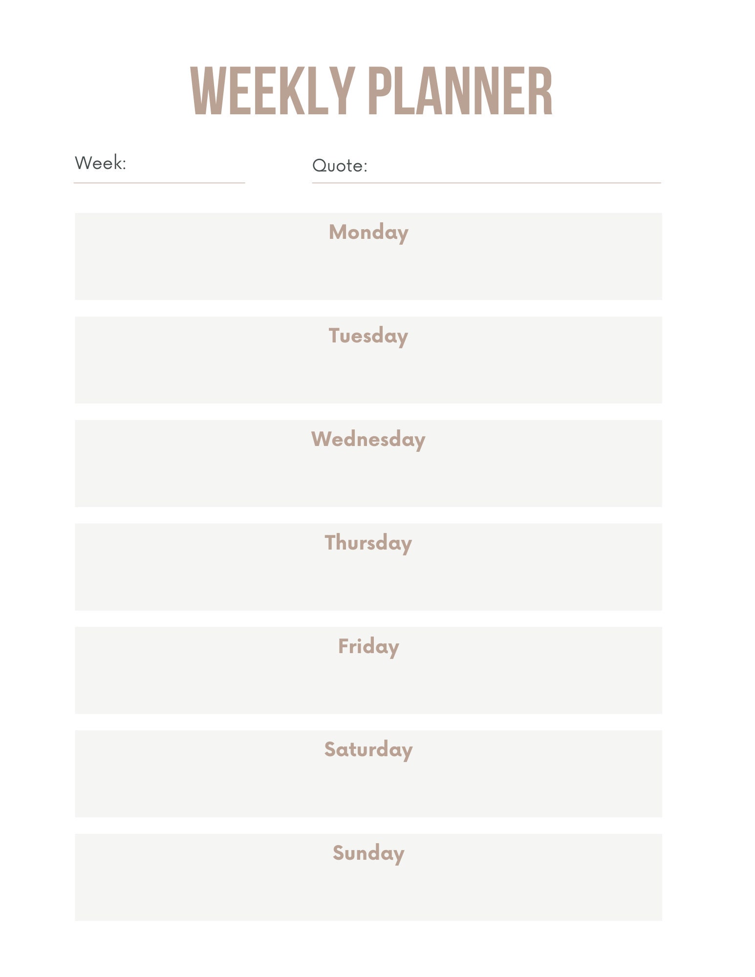 Calendar Planner Tracker Printable - Etsy