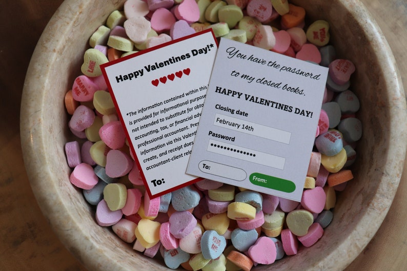 Valentines for Accountants Printable PDF | Download & Print - Etsy