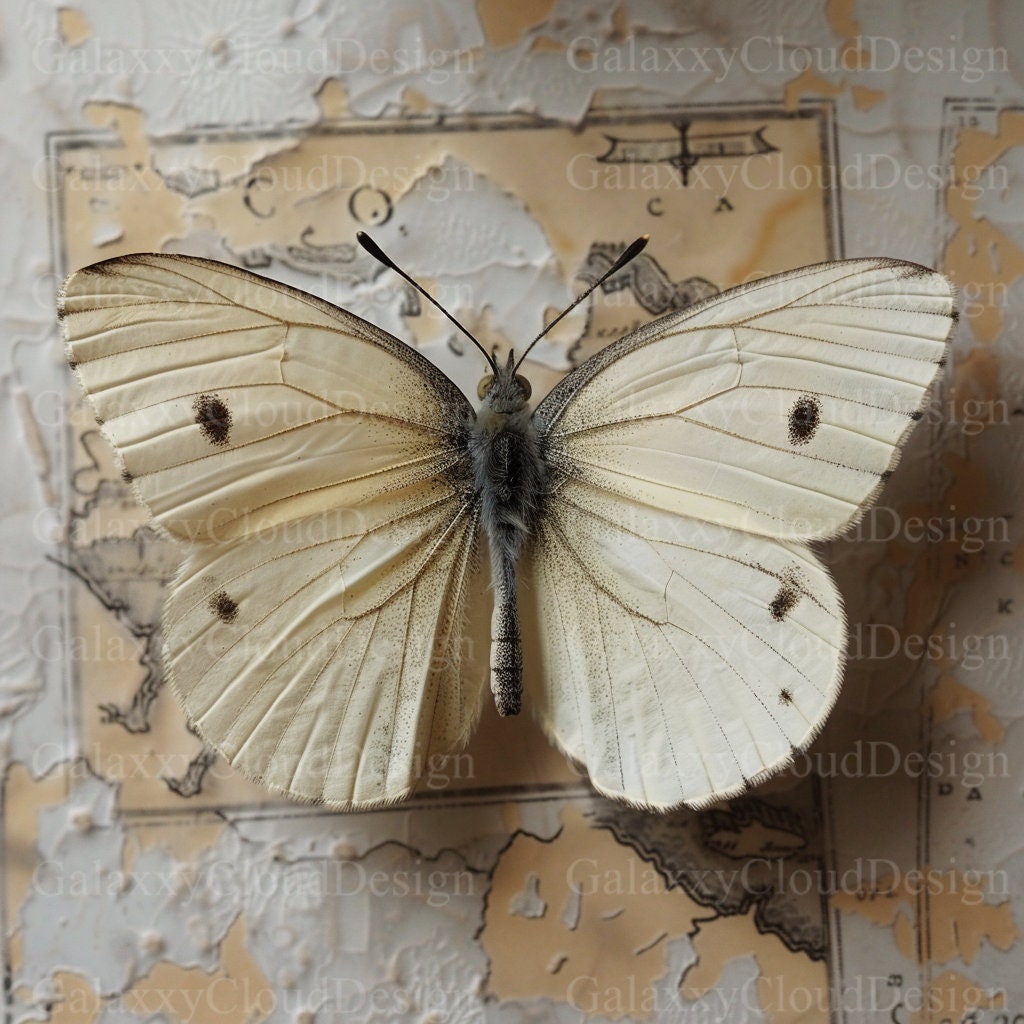 Victorian Pinned White Moth Wall Art - Etsy