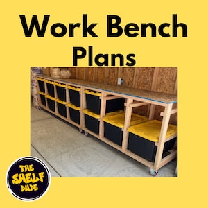 Work Bench Plans, Garage Storage Rack Plans, Table Storage Shelf ...